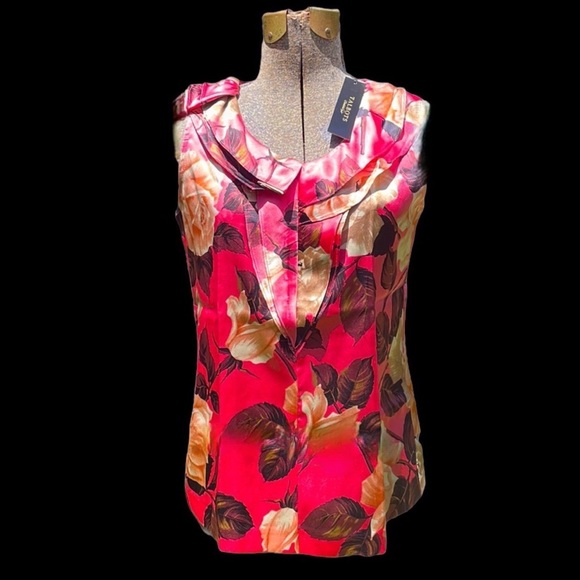 Talbots | Tops | Talbots Sleeveless Ruffled Detail Silk Blend Top 4 Nwt ...